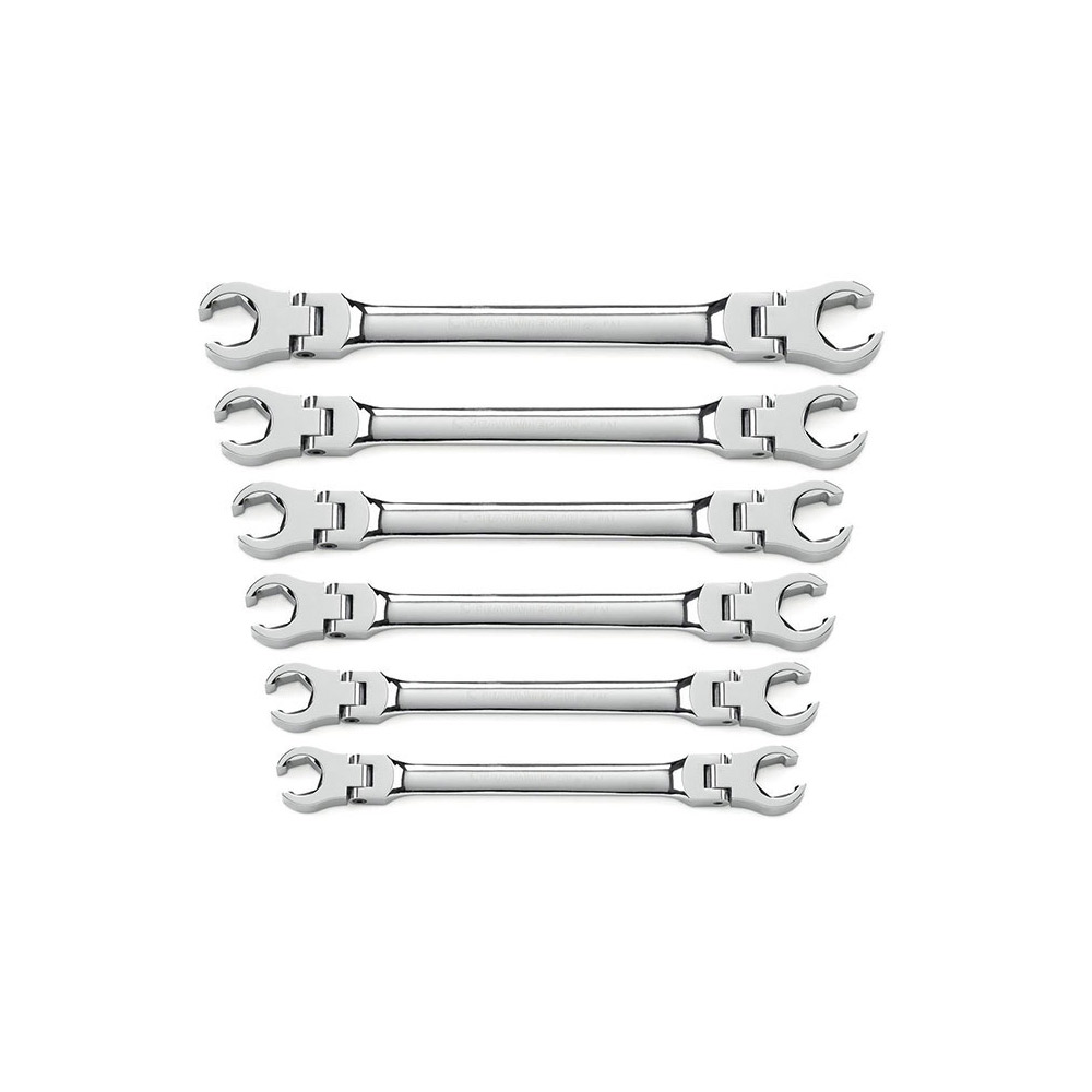 81911D GearWrench Metric Flex Flare Nut Wrench 6 Piece Set - MRO Tools