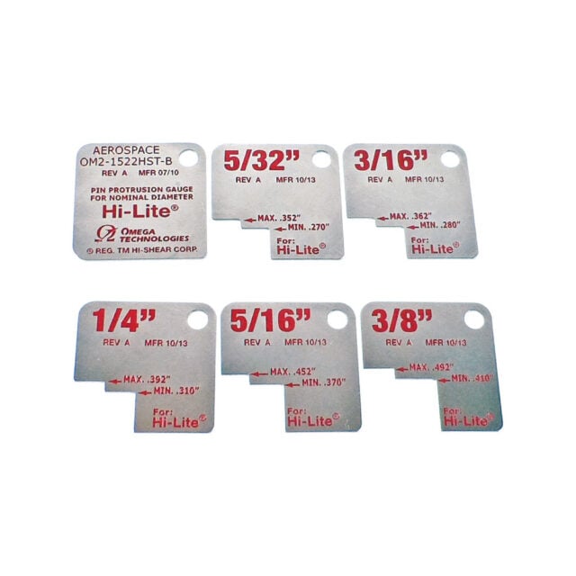 Hi-Shear 2-1522HLM Metric Hi-Lok / Hi-Tigue Protrusion Gauge Black ...