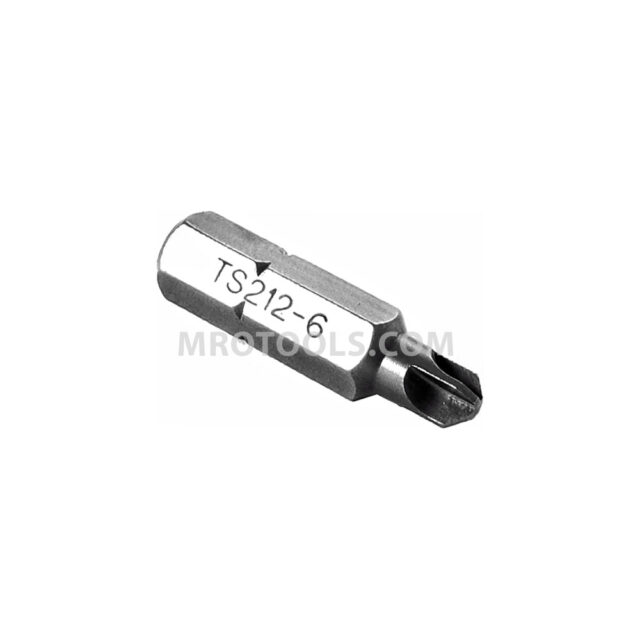 TS212-5/16B Zephyr Tool #5/16 Torq-Set Bullnose Insert Bit, 1/4'' Hex Shank